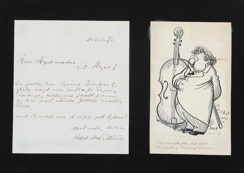 Robert Storm Petersen | Two compositions with dedications and a letter ...