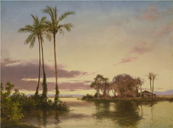 Louis Remy Mignot | Lagoon of the Guayaquil, South America (Circa 1863 ...
