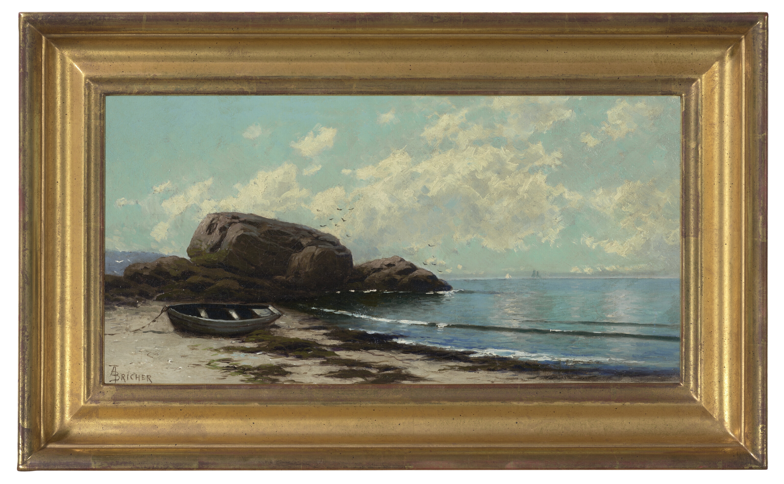 Alfred Thompson Bricher | Seascape with a Dory | MutualArt