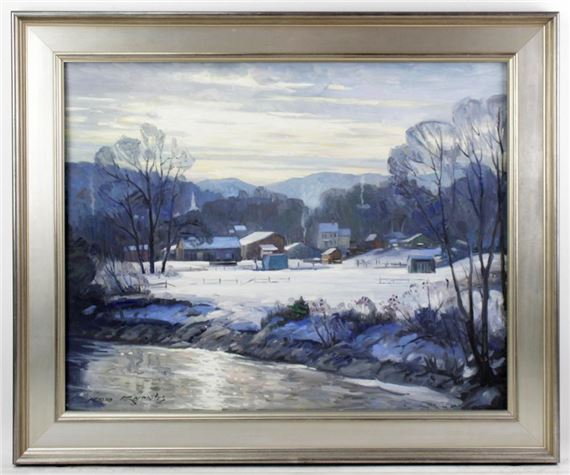 Ken Knowles | Vermont Farm Scene in Winter | MutualArt