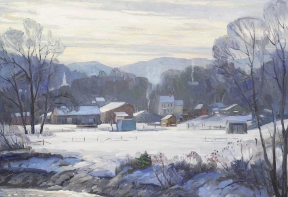 Ken Knowles | Vermont Farm Scene in Winter | MutualArt