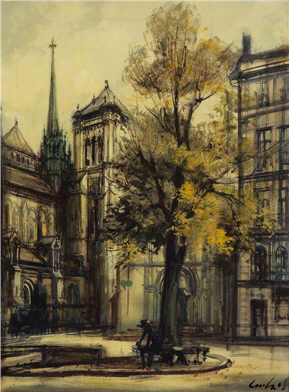 Sergio Cecchi | La place de la Cathédrale | MutualArt