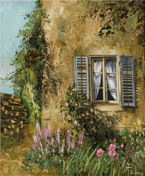 Gilles Fabre | Façade de maison et jardin | MutualArt