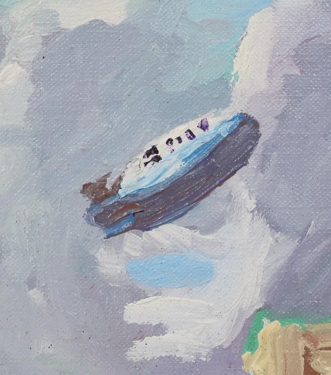 Jonathan Phillips | Jonathan Phillips Oil on Canvas Blimp (1988 ...