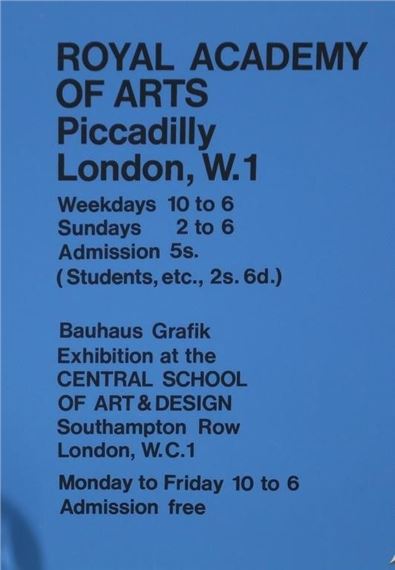 Herbert Bayer | Herbert Bayer Bauhaus Royal Academy Poster (1968 ...