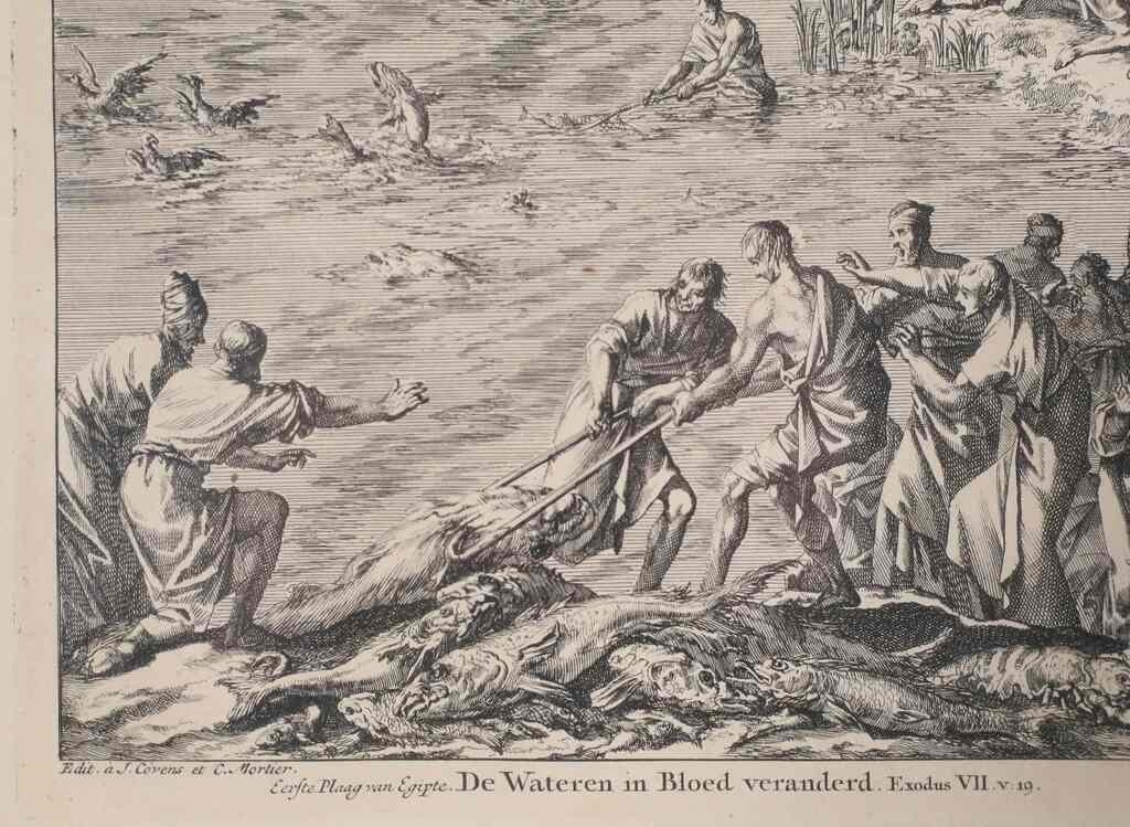 Jan Luyken | Johannes Luyken 2 Engravings 10 Plagues of Egypt (18th ...
