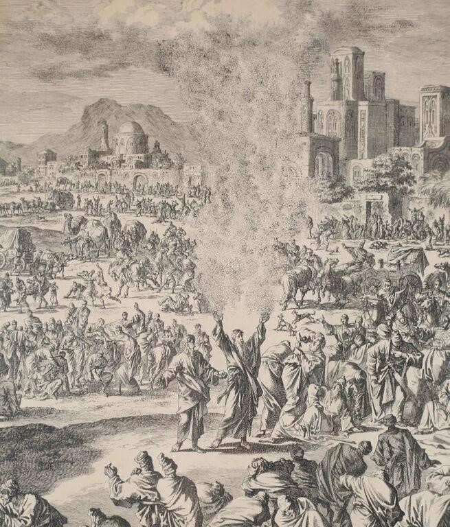 Jan Luyken | Johannes Luyken 2 Engravings 10 Plagues of Egypt (18th ...