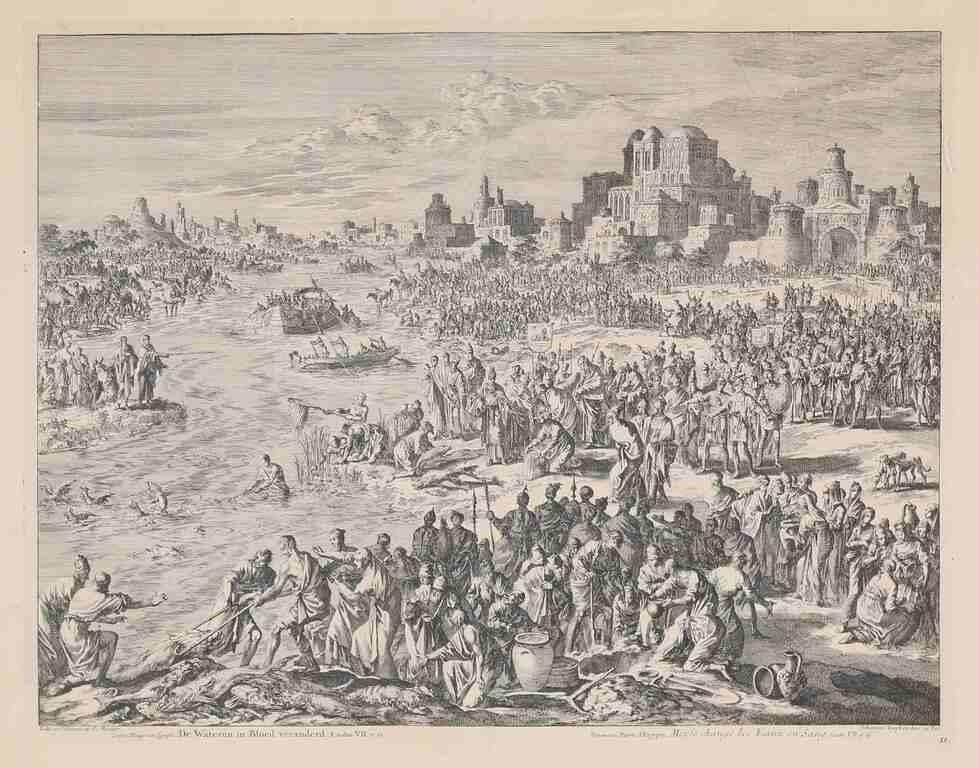 Jan Luyken | Johannes Luyken 2 Engravings 10 Plagues of Egypt (18th ...