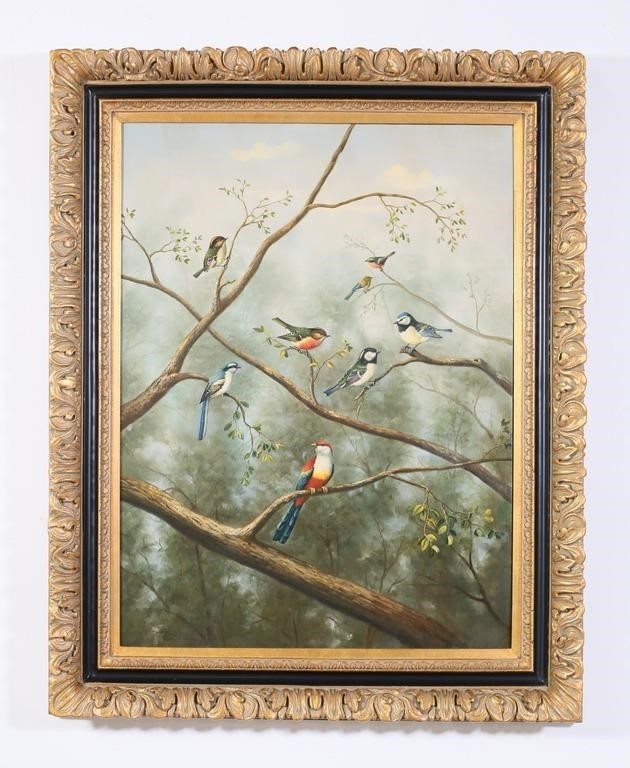 Ira Monte | Ira Monte Style Oil on Canvas Birds | MutualArt