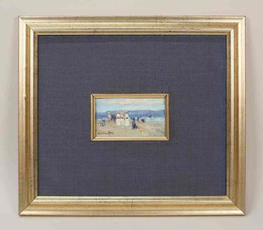 James Harrington | James Harrington Oil Canvas Beach Scene | MutualArt