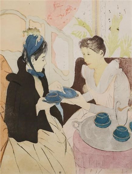 Mary Cassatt | After Mary Cassatt Etching Afternoon Tea Party | MutualArt
