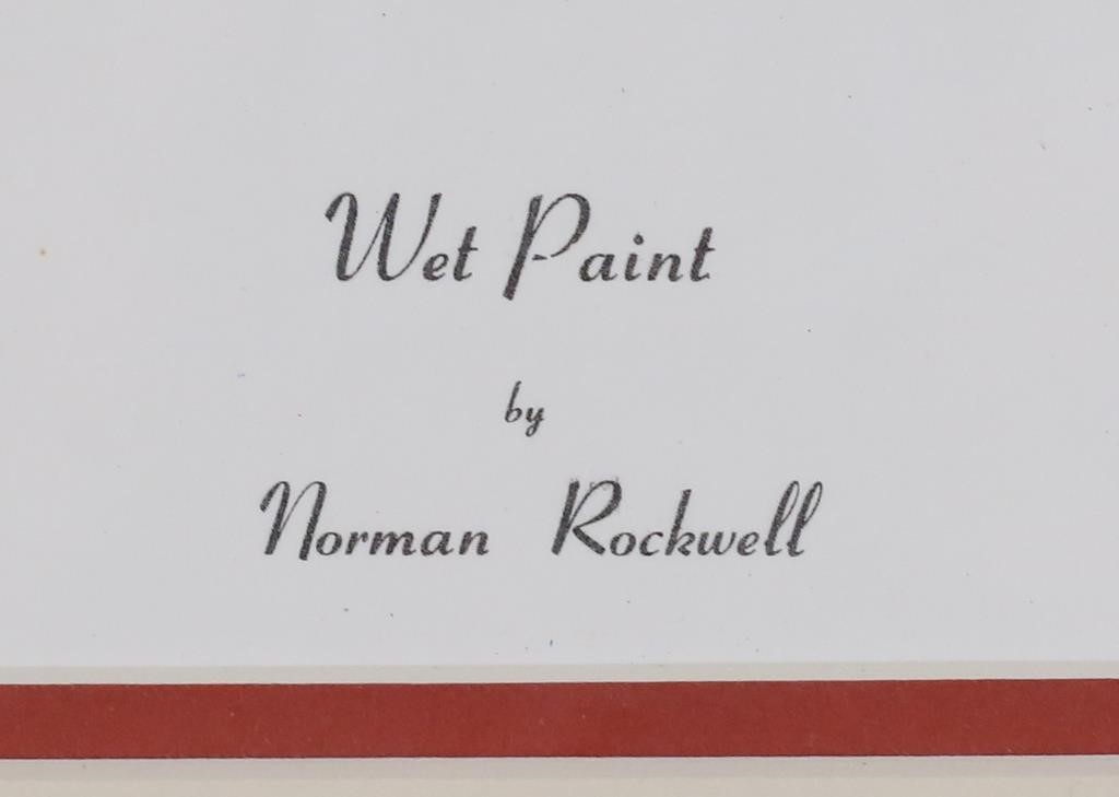 Norman Rockwell | Norman Rockwell Wet Paint Lithograph | MutualArt