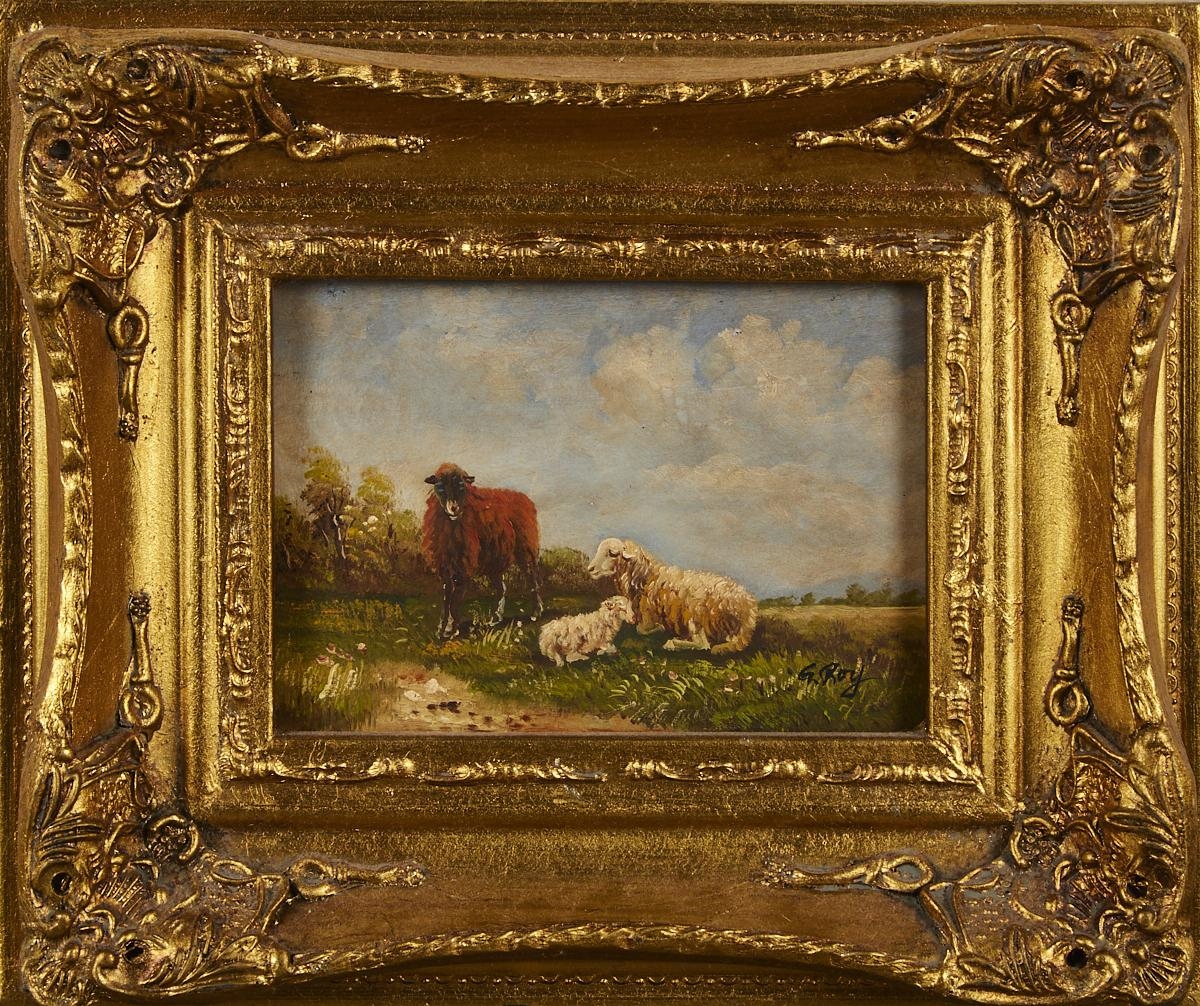 G. Roy | An Oil Painting of Sheep Signed G. Roy | MutualArt