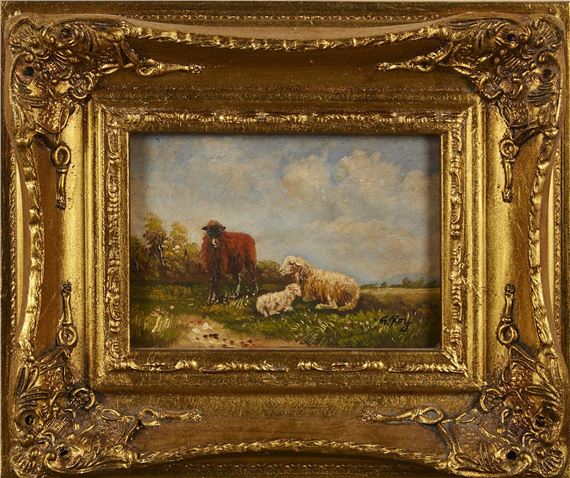 G. Roy | An Oil Painting of Sheep Signed G. Roy | MutualArt