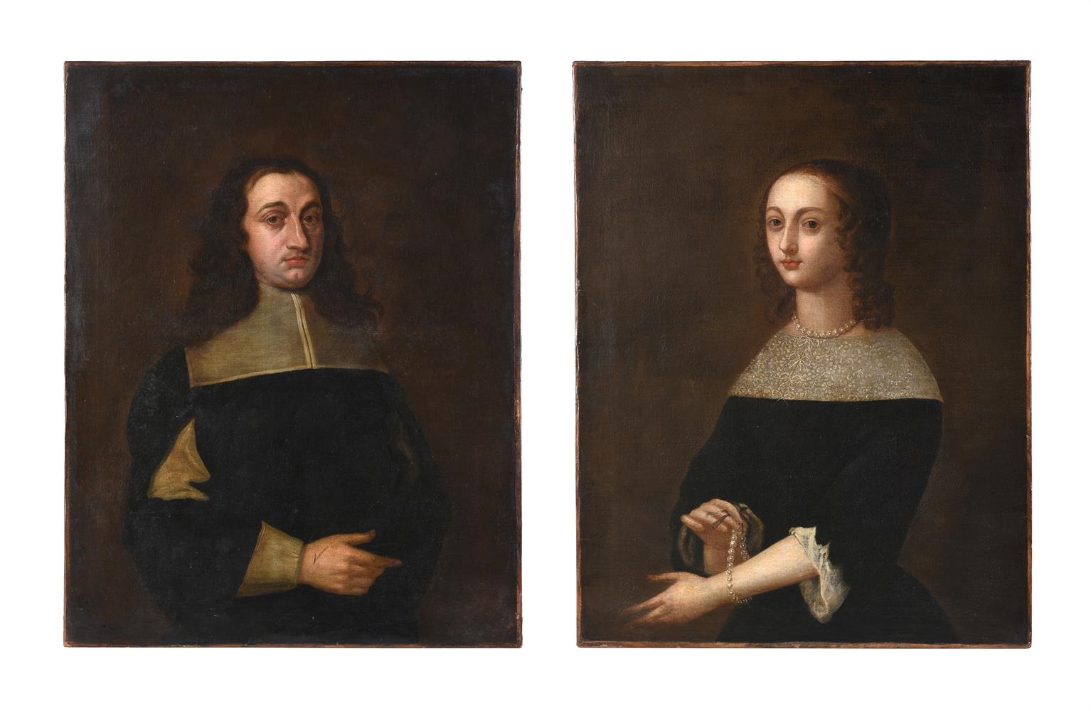 British School, 17th Century | A PAIR OF PORTRAITS OF WILLIAM MITCHELL ...