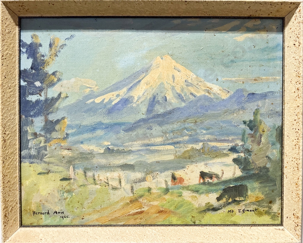 Bernard Aris | Bernard Aris - Mount Egmont - Oil on Board | MutualArt