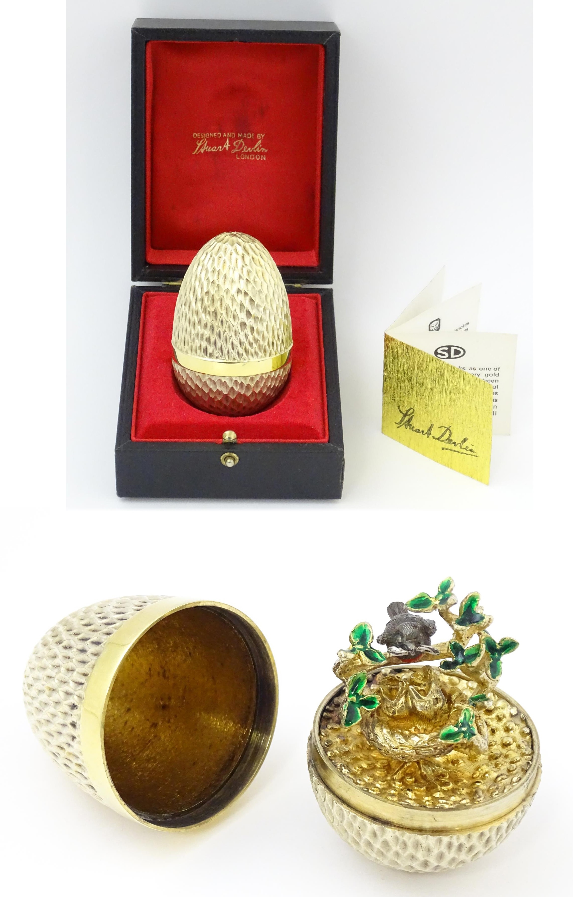 Stuart Devlin | An Elizabeth II Modernist surprise egg opening to ...