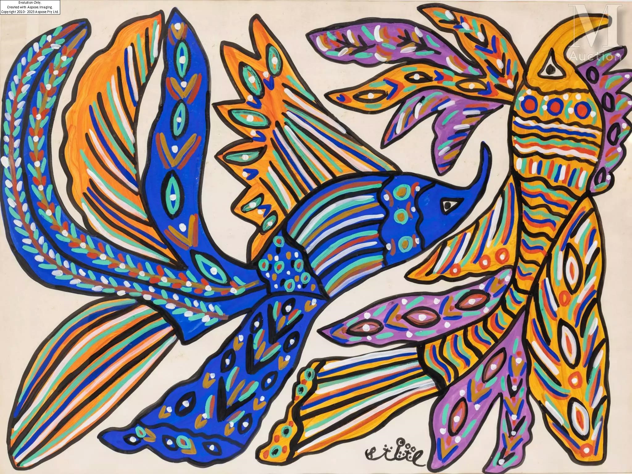 Baya Mahieddine | Fatma Haddad Mahiedinne BAYA (Algérie 1931-1998 ...