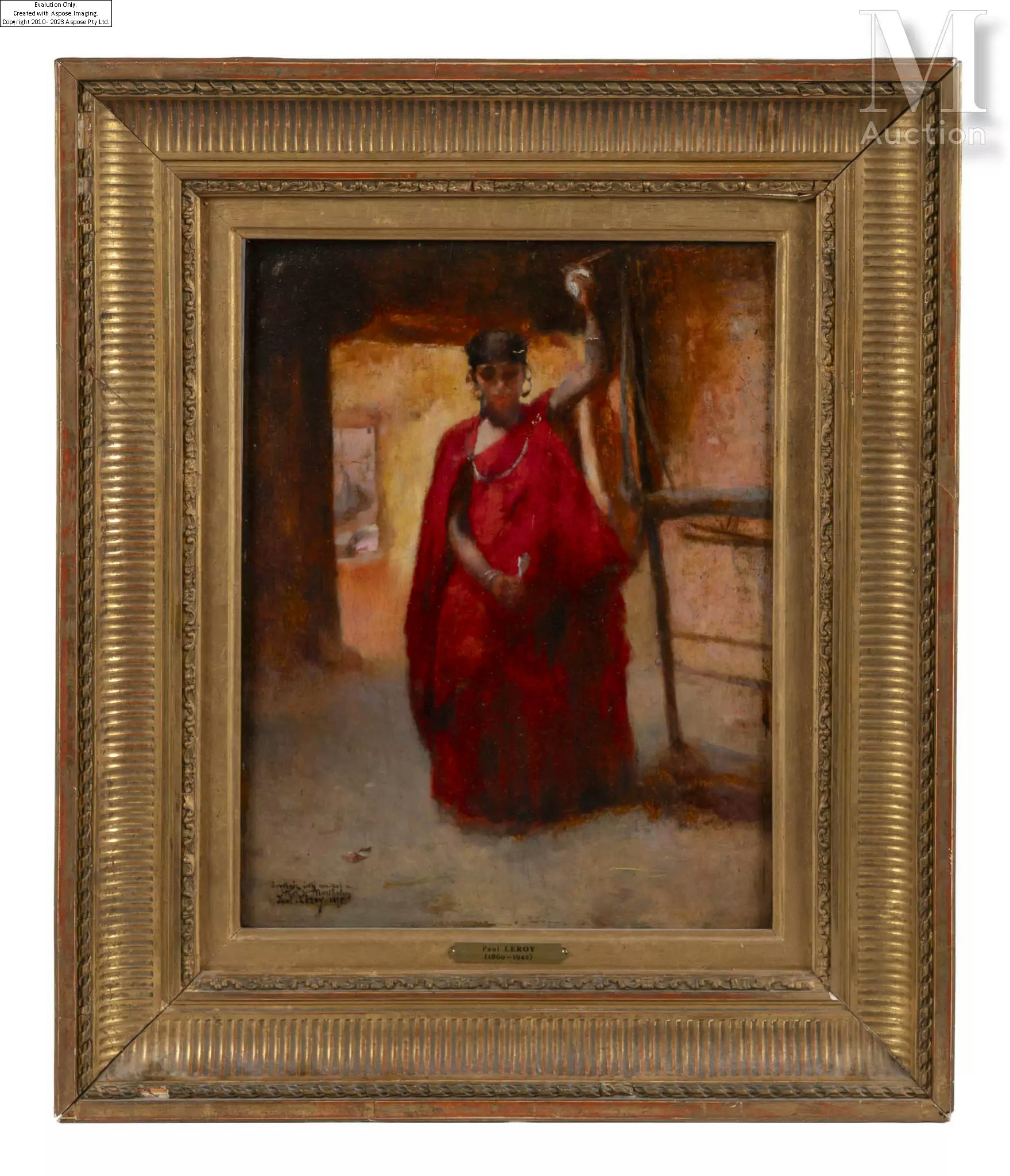 Paul Alexandre Alfred Leroy | Fileuse dans un interieur saharien (1879 ...