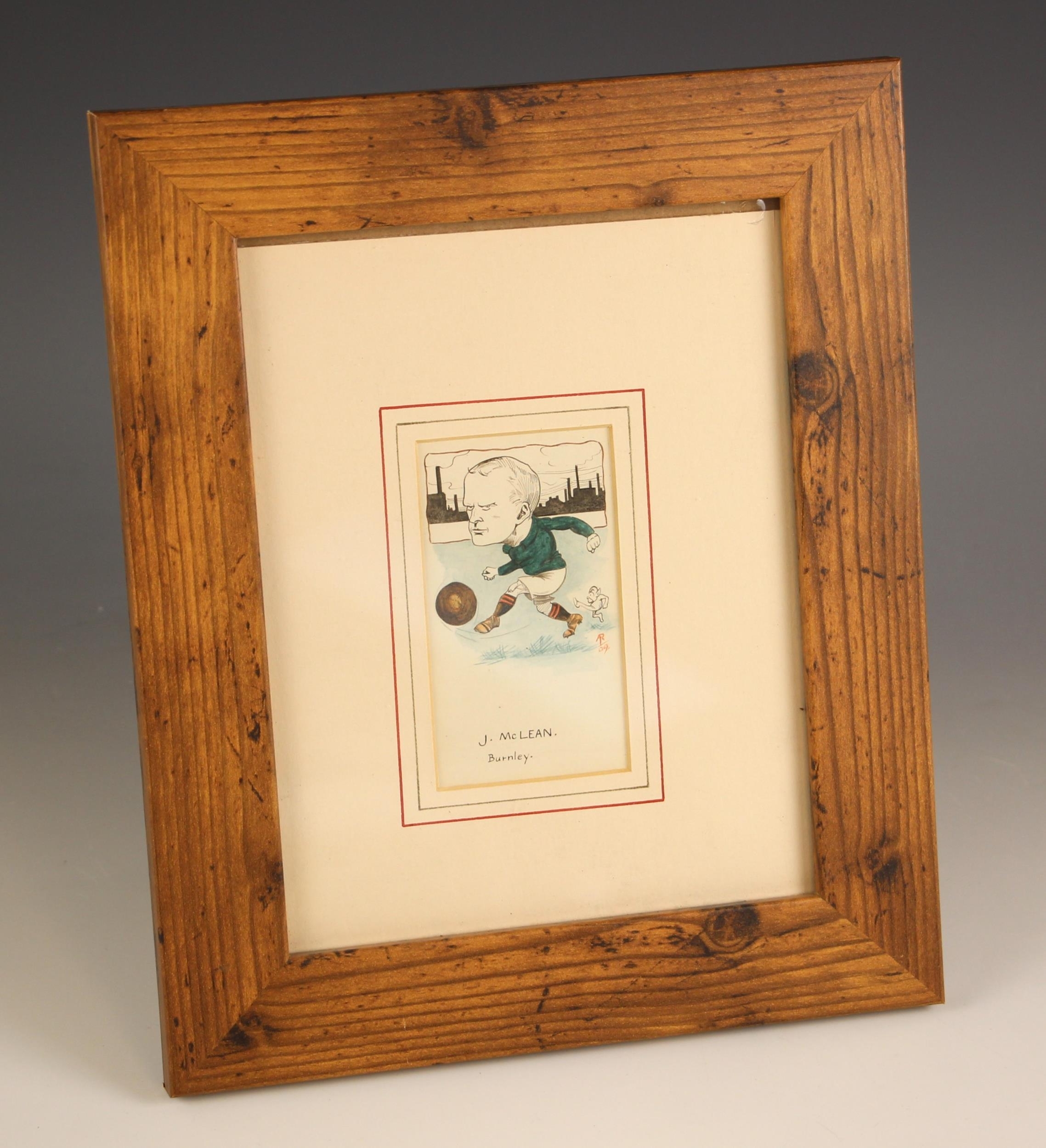 Amos Ramsbottom | Football caricature of J McLean of Burnley Football ...