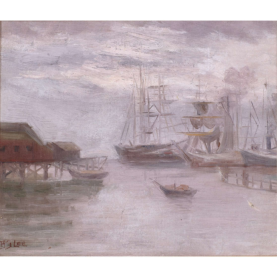 Bertha Stringer Lee | Anchored Ships | MutualArt