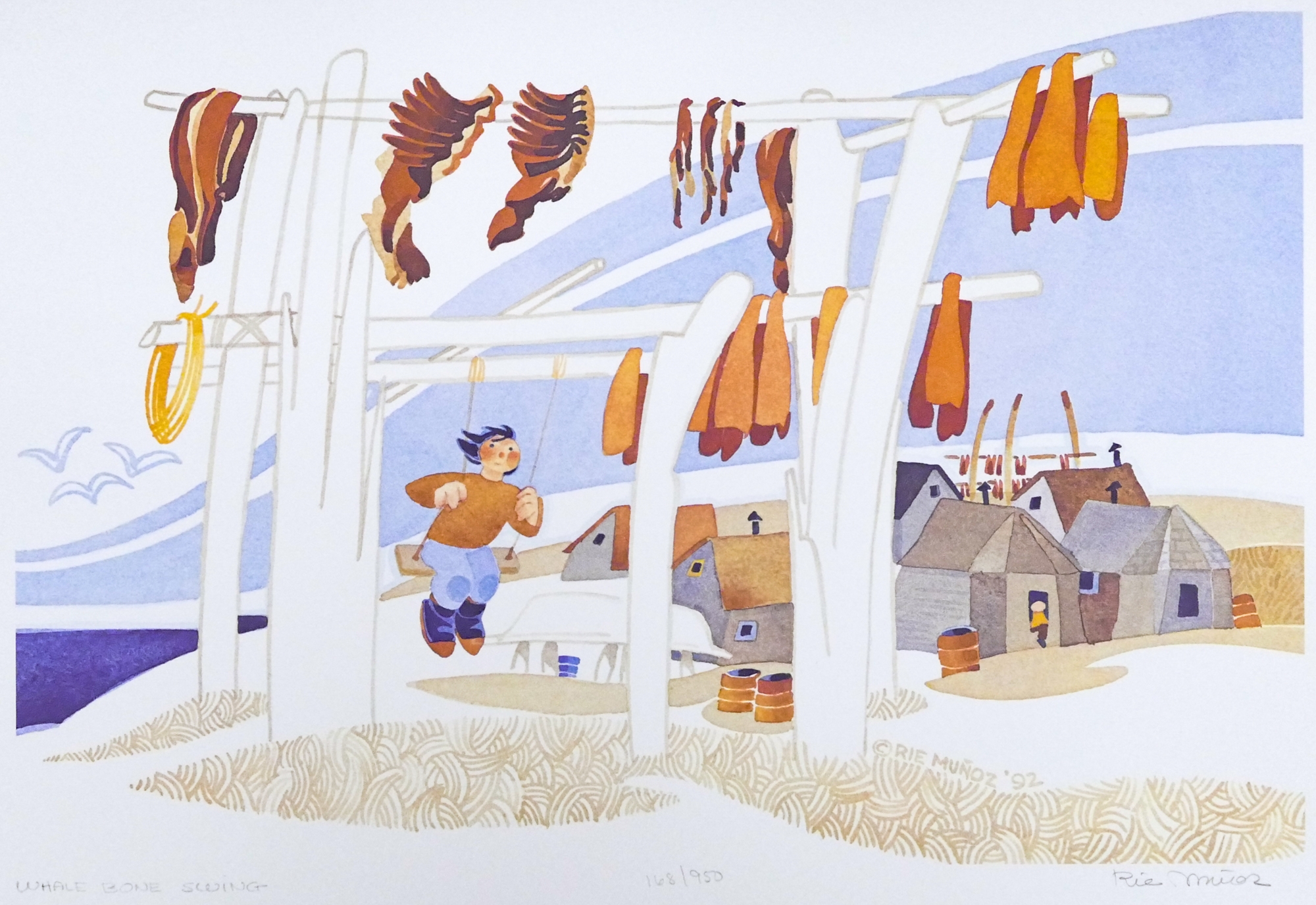 Rie Muñoz | Rie Munoz ''Whale Bone Swing'' 1992 Signed Print (1992 ...