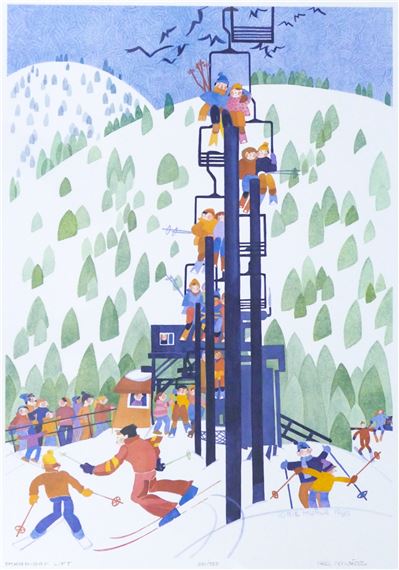 Rie Muñoz | Rie Munoz ''Ptarmigan Lift'' 1989 Signed Print (1989 ...