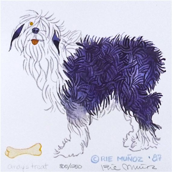 Rie Muñoz | Rie Munoz ''Andy's Treat'' 1987 Signed Print (1987) | MutualArt