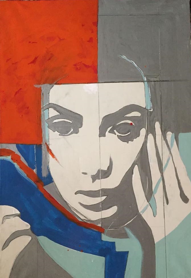 Giosetta Fioroni | Giosetta Fioroni Volto di guerra 1969 (1969) | MutualArt