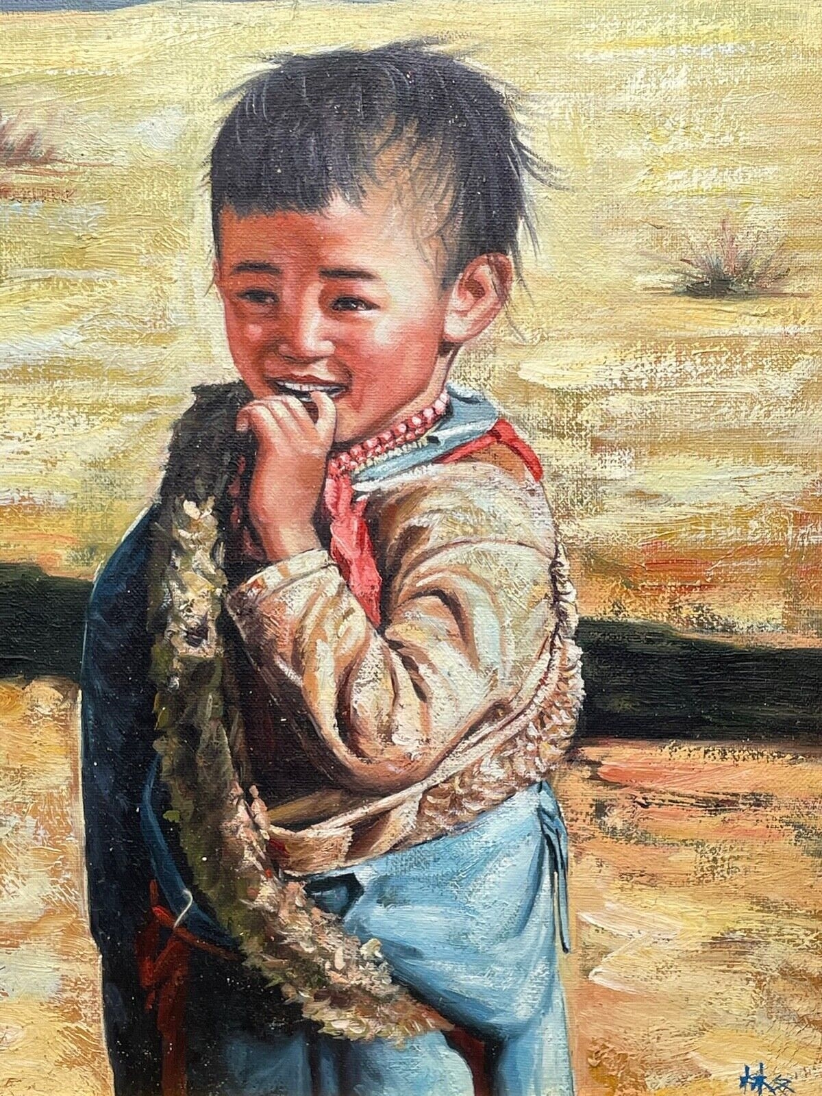 Chen Lian | PORTRAIT OF A YOUNG BOY IN GOBI DESERT (20th Century ...