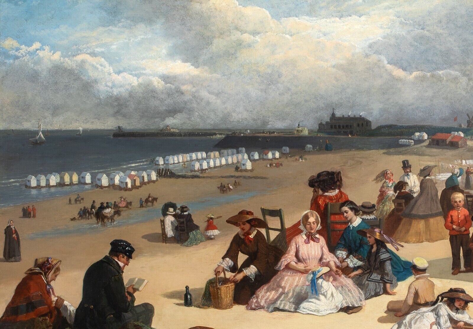 John W. Eyres | LITTLEHAMPTON BEACH OIL PAINTING (Circa 1885) | MutualArt