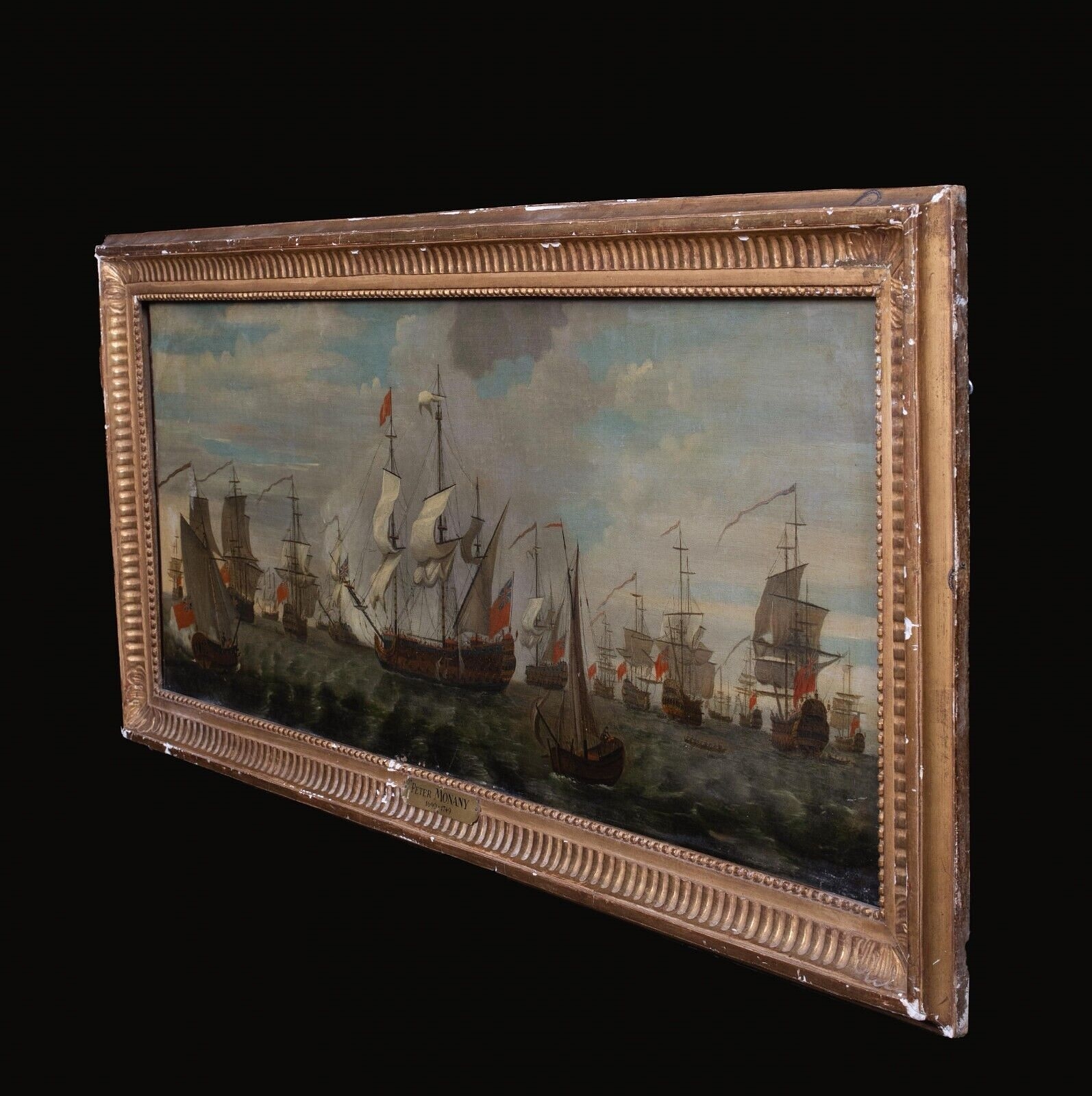 Peter Monamy | THE BATTLE OF CAPE FINISTERRE 1747 OIL PAINTING (18th ...