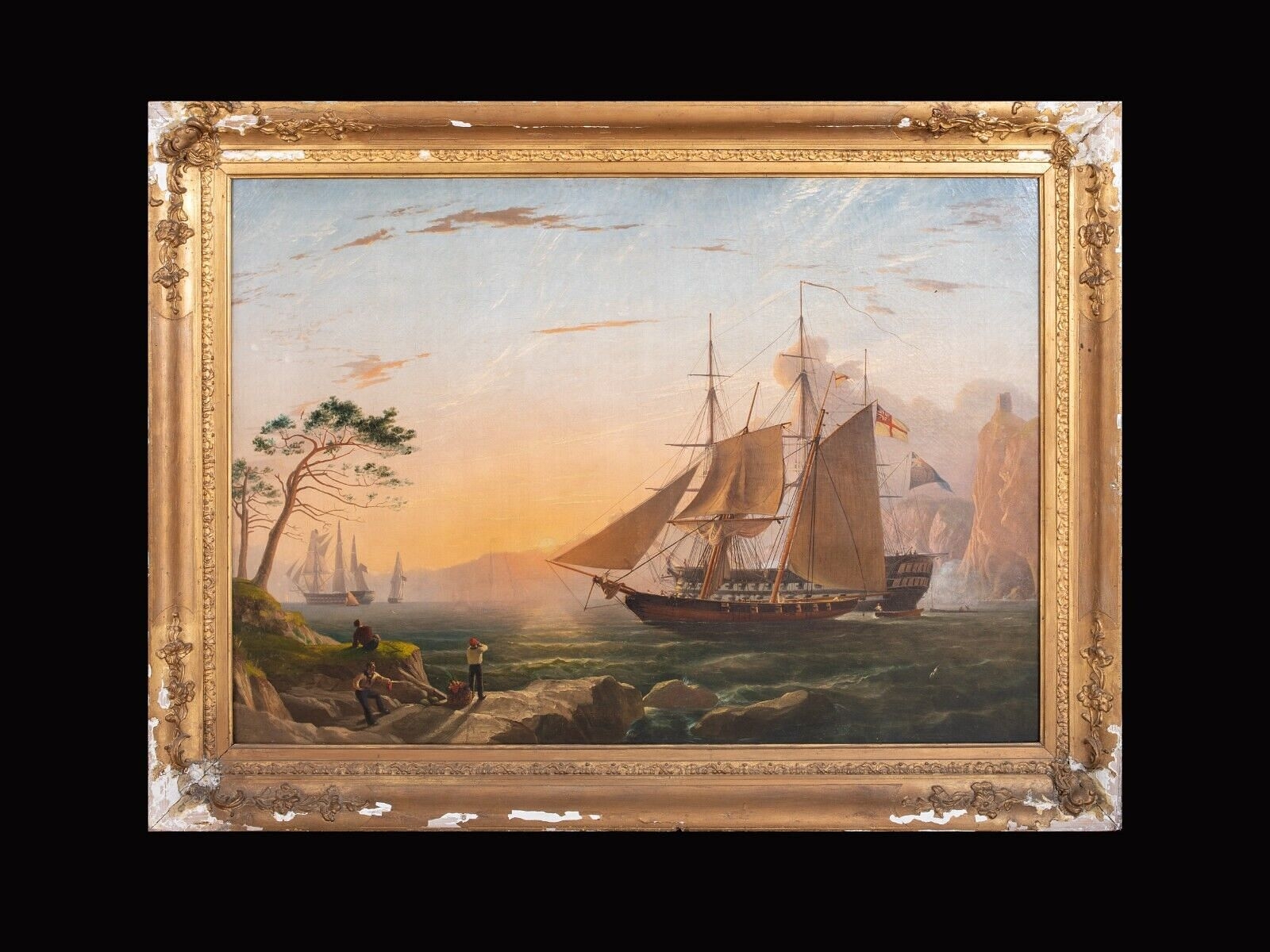 Charles Henry Seaforth | THE DEPARTURE OF THE KING'S SHIPS OIL PAINTING ...