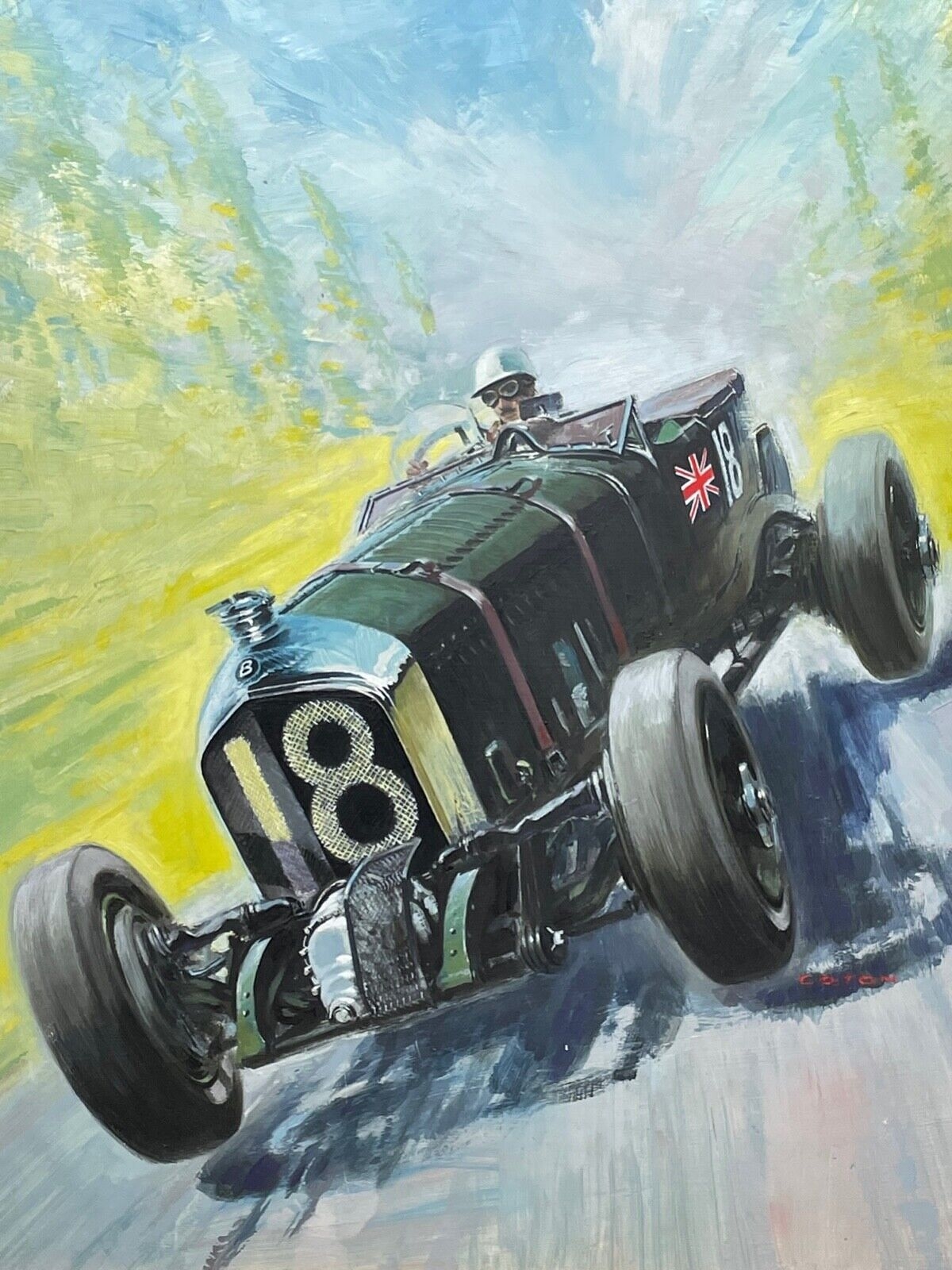 Graham Coton | PORTRAIT OF CLASSIC GREEN RACING CAR (20th Century ...