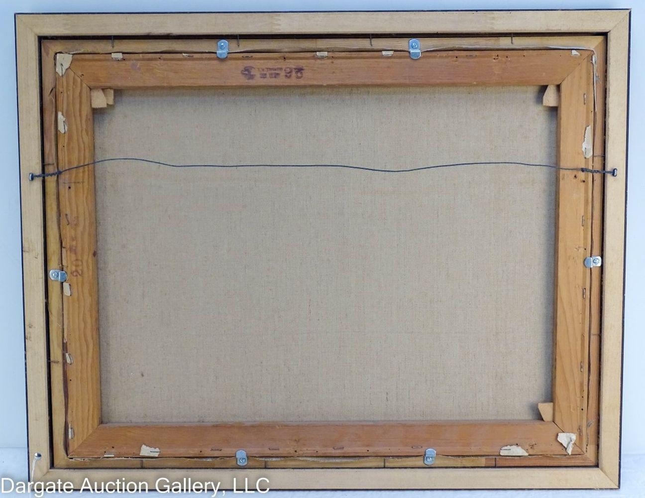 Nick Ruggieri | 1908-1996) Oil on canvas shore scene - Absract style ...