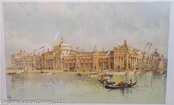 Charles S. Graham | 1891 Lithograph of The Agricultural Building from ...
