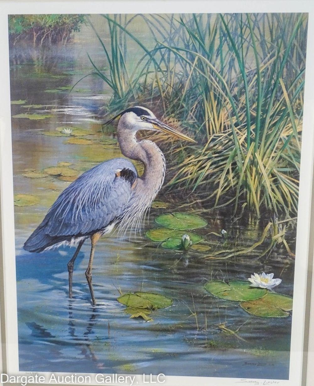 John Seerey-Lester | b. 1946) 1983 Lone Fisherman - Great Blue Heron ...