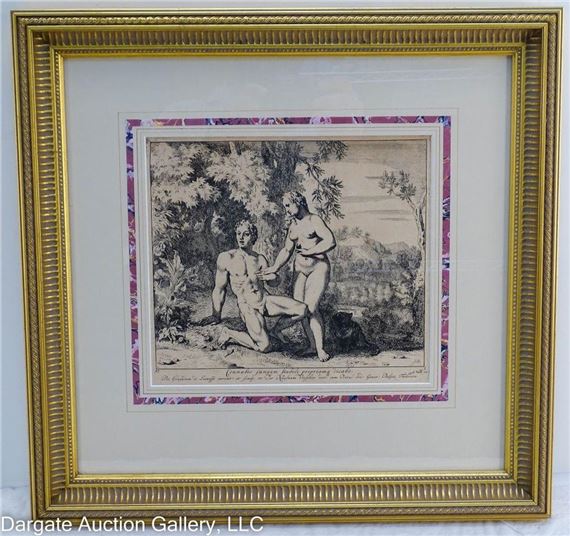 Gerard de Lairesse | 1641-1711) Adam & Eve in Paradise Etching - Mid ...