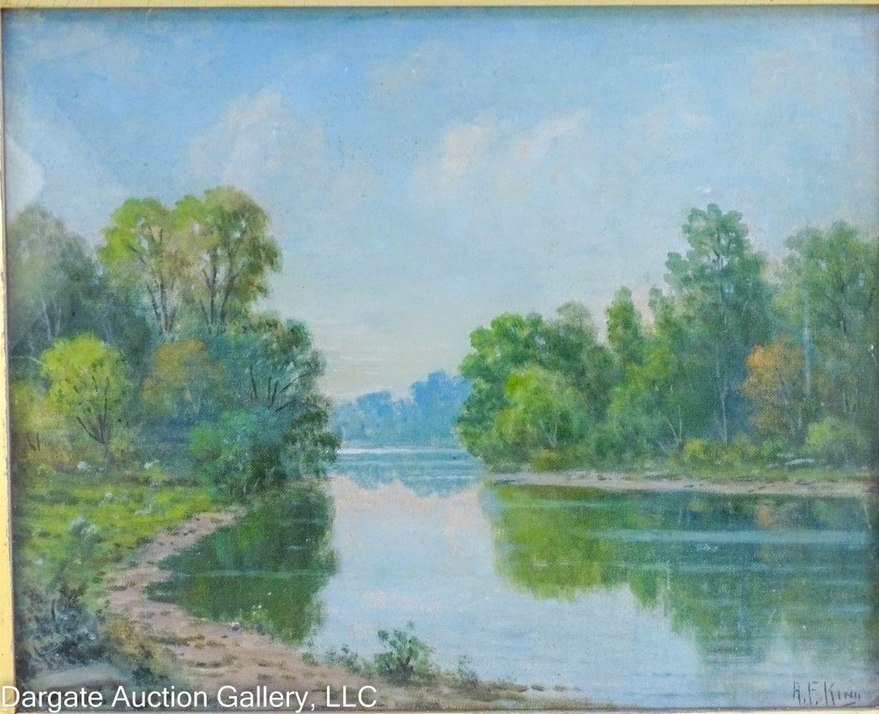 Albert King | 1854-1945) AF King oil on canvas paintings depicts a ...