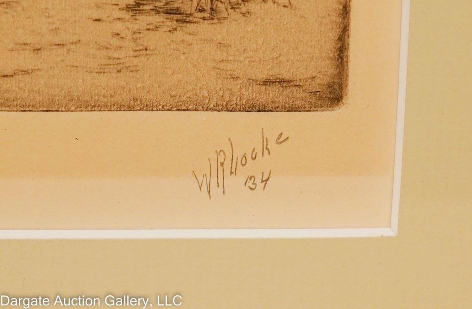 Walter Ronald Locke | 1883-1949) 1934 Etching Along the Gulf of Mexico ...