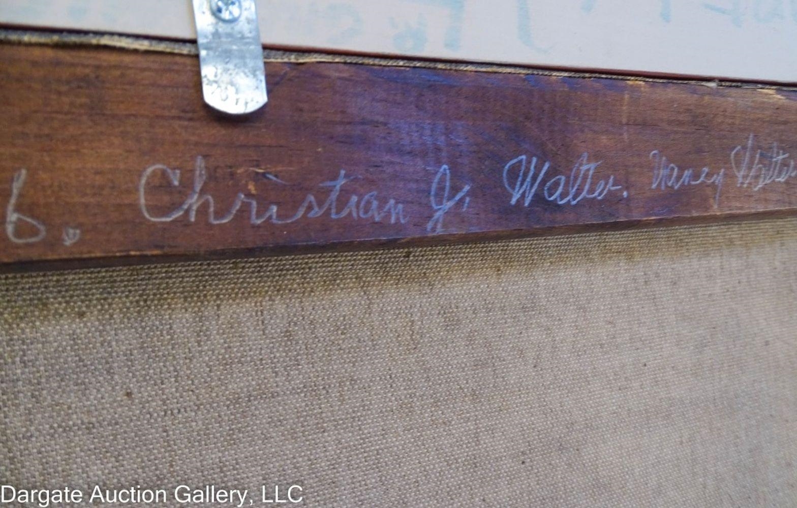 Christian J. Walter | 1872-1938) Oil on Canvas painting depicting a ...