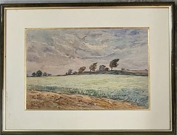 Mathis Picard | Mathis PICARD Le coup de vent Aquarelle signée en bas à ...