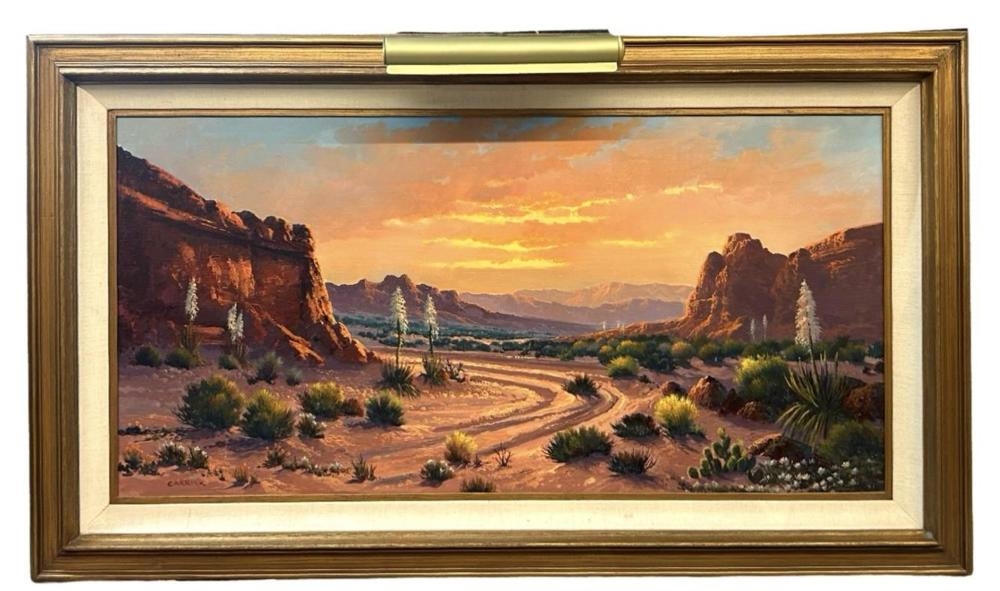 Beverly Jamison Carrick | Signed Beverly Carrick Desert Oil on Canvas ...