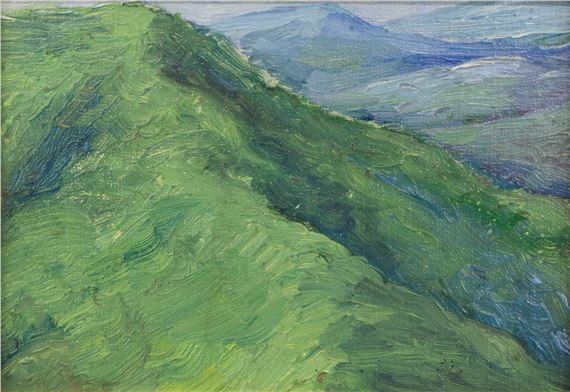 Clara Jane Stephens | Clara Jane Stephens ''Green Hills'' Oil (1957 ...