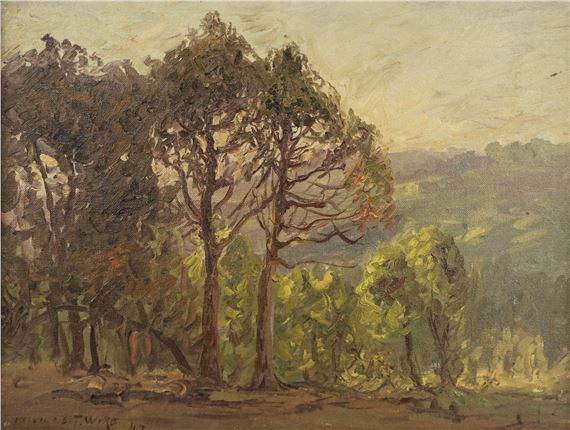 Melville T. Wire | Melville Wire ''Broken Tree'' 1917 Oil (1917 ...