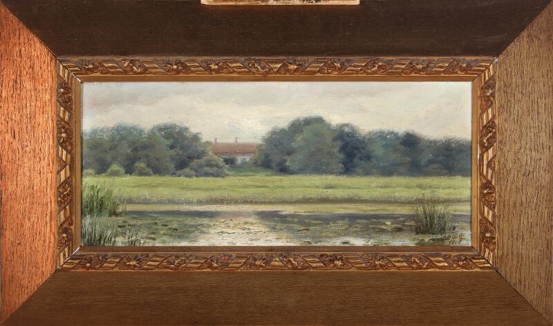 Gustaf Adolf Clemens | Landscape with water lilies on a lake (Circa ...