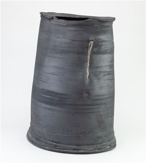 Dan Kelly | a very large oval stoneware vessel covered in black glaze ...