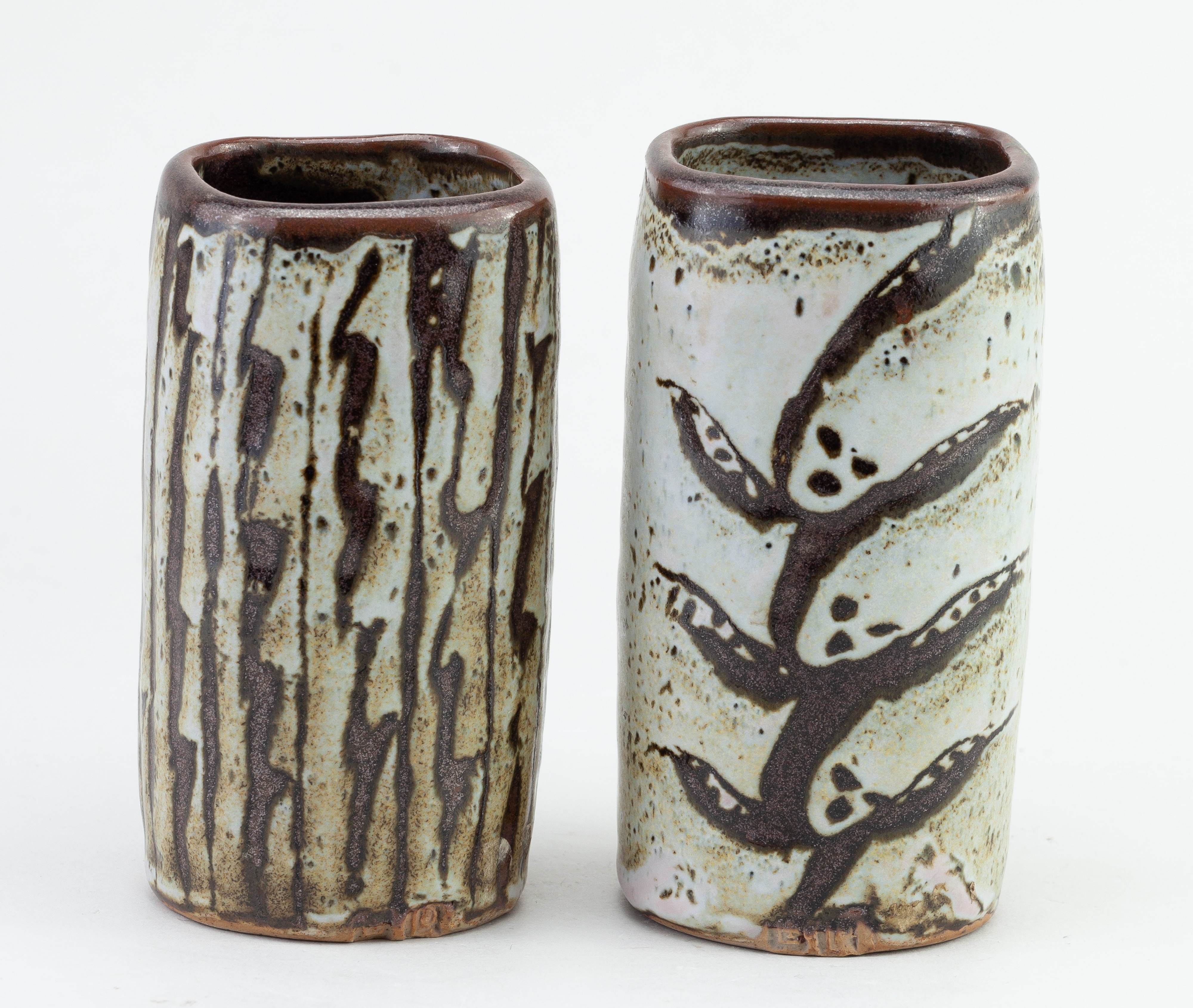 David Leach | a cylindrical stoneware vase covered in dolomite glaze ...