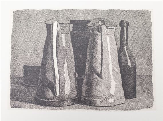 Giorgio Morandi | Natura Morta con Cinque Oggetti (1956) | MutualArt