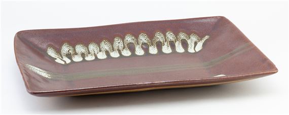 Ray Finch | a large rectangular stoneware dish covered in iron rich ...